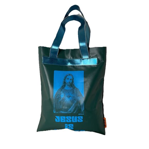 Parcel | Bags | Iii Parcel Green Blue Shoulder Bag Tote Retro 9s Jesus ...